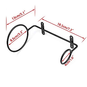 Hipiwe Pack of 6 Wall Mounted Wine Racks - Red Wine Bottle Display Holder with Screws, Metal Hanging Wine Rack Organizer