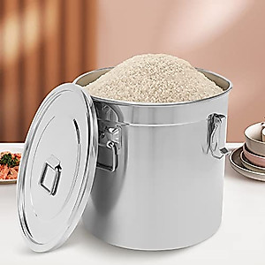 LyeXD 12L Stainless Steel Food Storage Containers with Lids Airtight, Food Grade Bucket, Kitchen Canisters for Countertop for Sugar, Flour, Tea, Rice, Grains, Oil