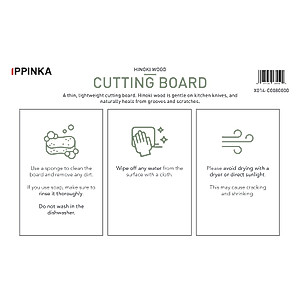 Japanese Hinoki Wood Cutting Board - Resistant to Stains and Grooves
