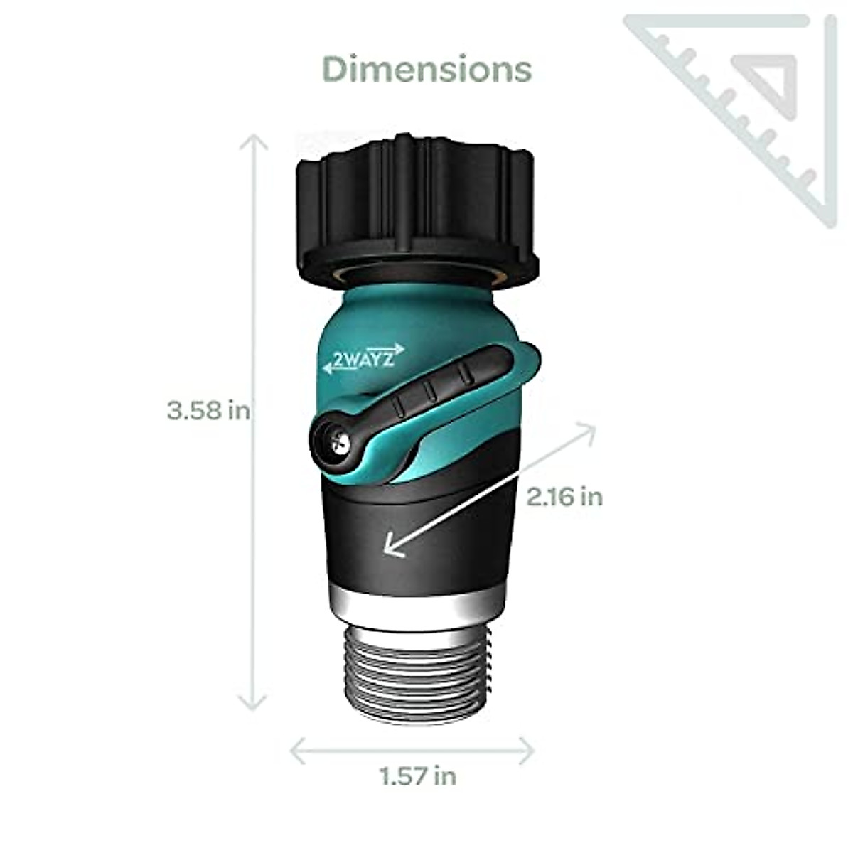 2wayz Garden Hose Shut Off Valve, Garden Hose Connector, Water Hose Shut Off Valve, Hose Valve Shut Off, Shut Off Valve for Garden, Garden Hose Shut Off Valve Heavy Duty