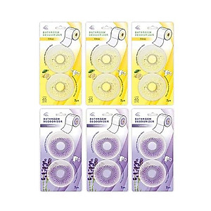 Deodorizing Toilet Paper Clip On Attachment to Remove Unpleasant Bathroom Scents and Smells. Natural Smelling Aromas Released as Lavatory Tissue Rolls Spin Leaving the Air Smelling Fresh and Clean (Lavender/Citrus, 12)