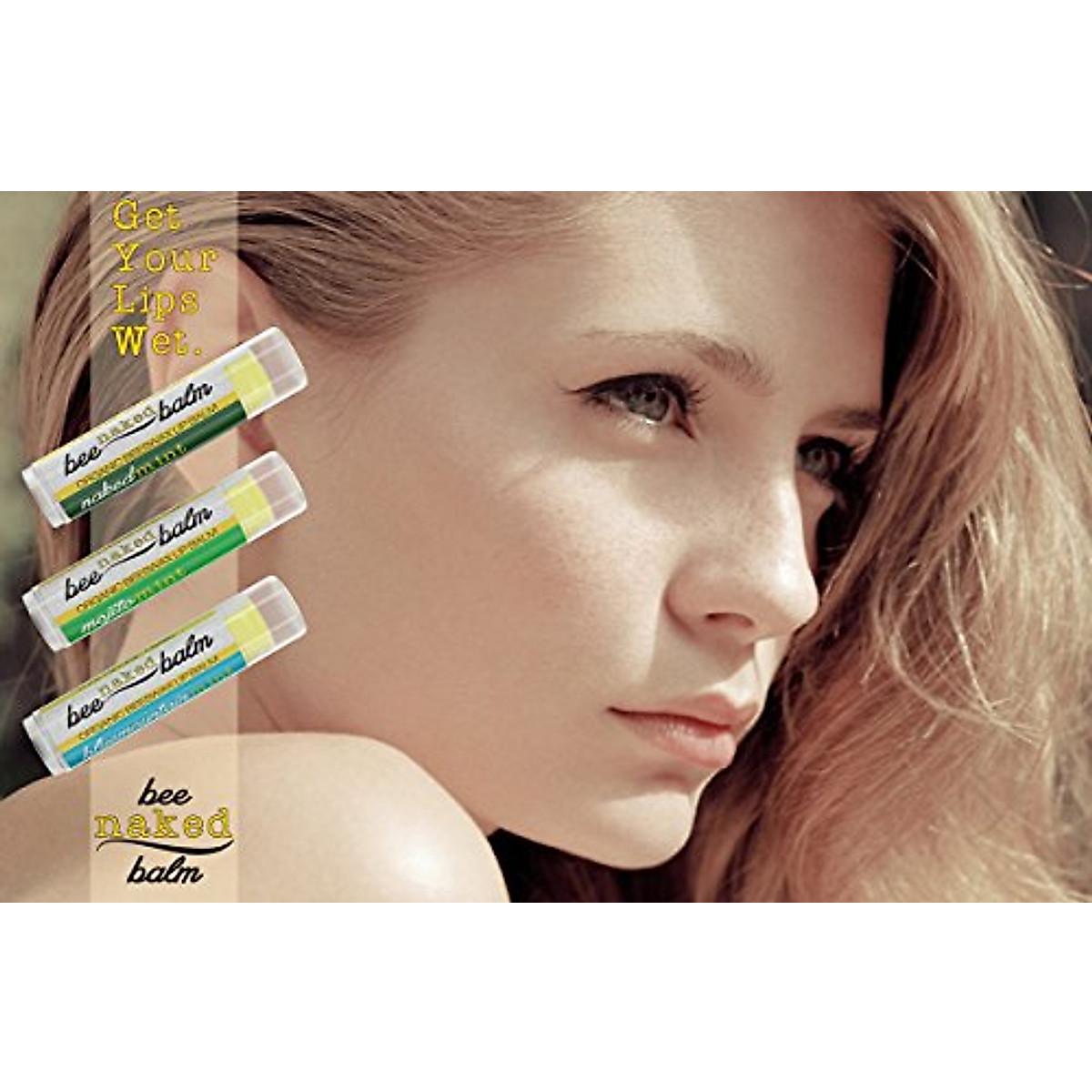 BeeNakedBalm Organic Lip Balm - Mint Lover's Variety 4 Pack - 100% Natural, 100% USA-Made, Gluten Free, Buttery Smooth Recipe - Peppermint, Spearmint & Eucalyptus Mint Flavors plus a FREE Cotton Pouch