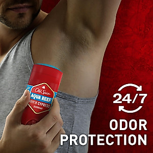 Old Spice Aluminum Free Deodorant for Men, 24/7 Odor Protection, Red Zone Collection, Aqua Reef with Cypress Scent, 3 oz (Pack of 2)
