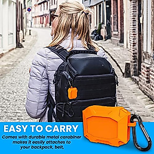 Airpods Pro Case Cover – Silicone Case for Earbuds with Geometric 3D Design – Modern and Stylish Earbud Covers for Cases for AirPods Pro – Shockproof Protecting Ear Bud Cover Silicone (Black)