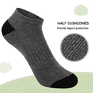 Comfoex 10 Pairs Boys Socks 4-6 6-8 8-10 Years Old Low Cut Ankle Athletic Socks For Kids Short Half Cushioned Socks