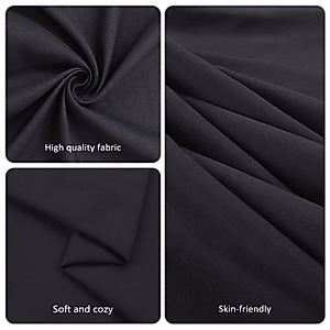 8 Pack Black Tablecloths 60x102 Inch Table Cloths for 6 Foot Rectangle Tables, Wrinkle Resistant Washable Rectangular Fabric Table Cover for Dining Wedding Banquet Camping Party