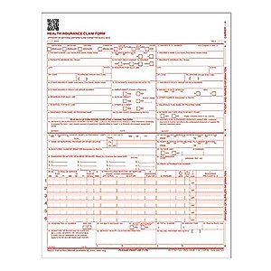 TOPS CMS-1500 Health Insurance Claim Forms for Laser Printer, 8.5 x 11 Inches, 250 Sheets per Pack (50135RV)
