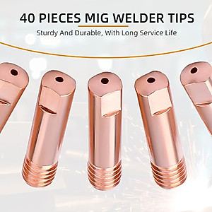 Melgweldr Mig Welding Tips 11-30 (0.030") Welding Contact Tip .030" Replacement for MIG Welding Gun Consumables (40-Pack)