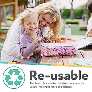 Nuby Insulated Bento Box Lunchbox, Girl