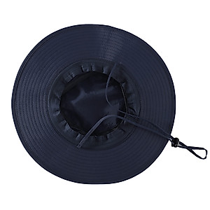 Home Prefer Mens Sun Hat Wide Brim Bucket Hat UPF 50+ Sun Protection Hat for Outdoor Fishing Hunting Camping Beach Safari Hat Navy Blue