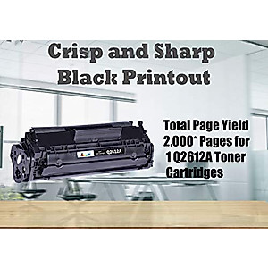 4Benefit Compatible 12A 2612A Q2612A Toner Cartridge Used for HP Laserjet Laserjet Pro 1010 1012 1018 1020 1022 1022n 3015 3030 3050 3052 3055 M1319F Printer (1-Pack, Black)
