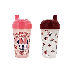 Cudlie Disney Baby Girl 2 Pack 10 Oz Hard Spout Sippy Cup for Toddler, Best Smile