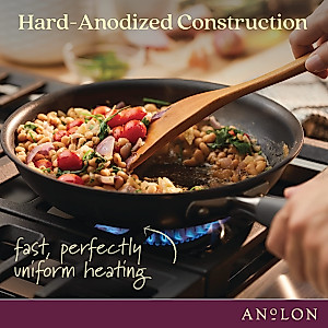 Anolon Advanced Home Hard Anodized Nonstick Sauté Pan with Helper Handle and Lid, 5 Quart - Moonstone