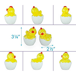 Easter Baby Chicks in Wicker Pattern Egg Salt & Pepper Shaker Set - Adorable Home Decor, Tabletop Feature and Ideal Spring Gift for All by Hanna’s Handiworks