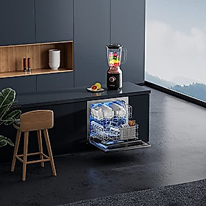 Evoloop Glass Blender, Countertop Blender, 750 Watt High Speed Smoothies Blender with 6 Blade System for Shakes, 50 oz Glass Jar, Self Cleaning