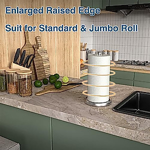 Swaitee Paper Towel Holder Countertop, Stainless Steel Gold Paper Towel Holder