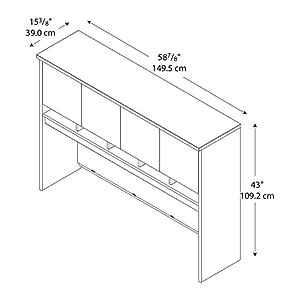 Bush Business Furniture Series C Hutch, 60W 4 Door, Hansen Cherry