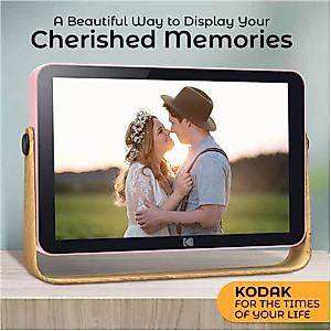 Kodak 10-Inch Touch Screen Rechargeable Wi-Fi Digital Picture Frame (Rose Gold)