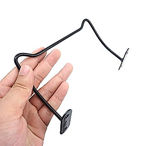 VEEBOOD Wall Mounted Decorative Metal Wine Rack Hanging Wine Bottle/Hand Towel Wall Holder (Black, Set of 3)