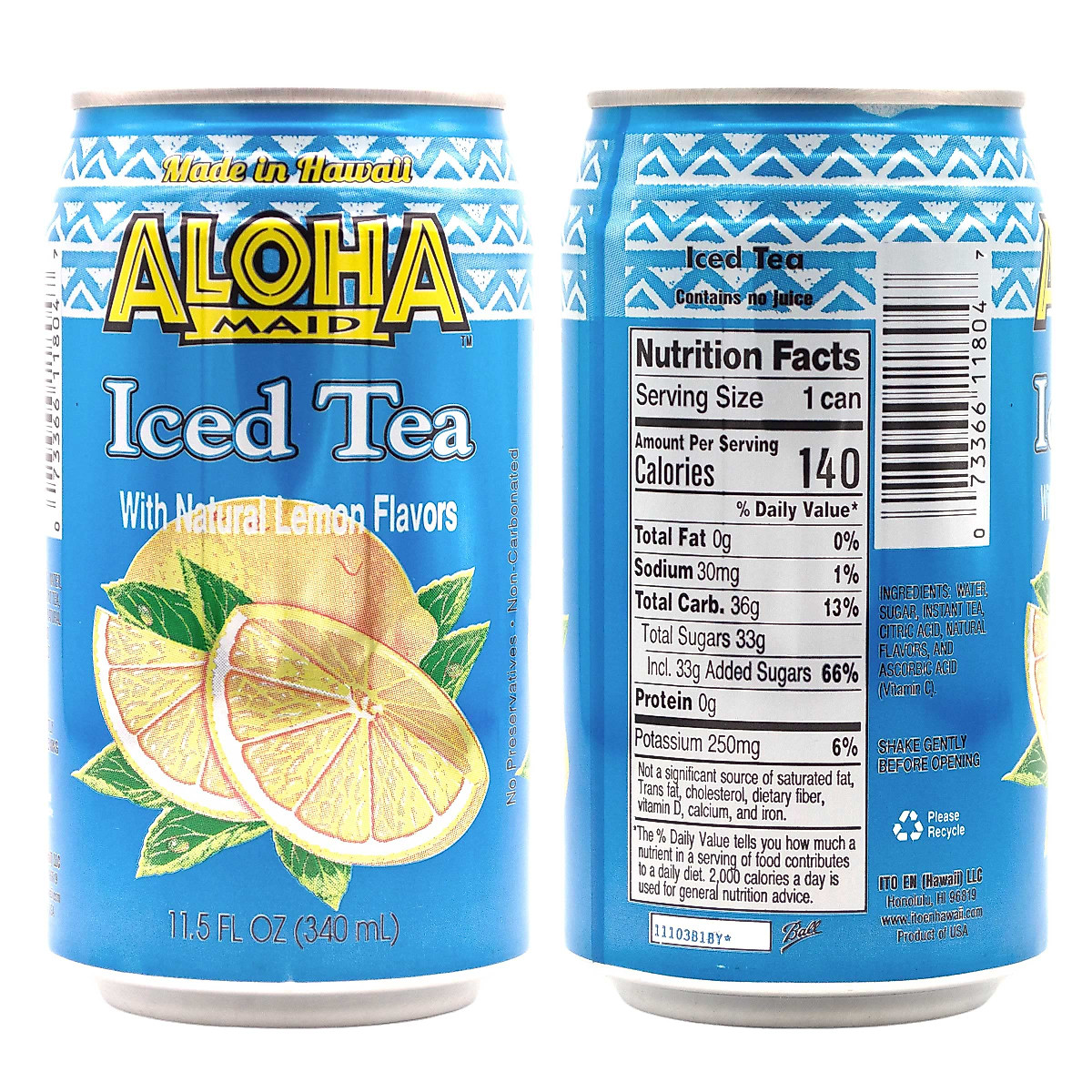 Aloha Maid Drinks, Variety, All Flavors, 1 Can per Flavor, Total 10 Cans