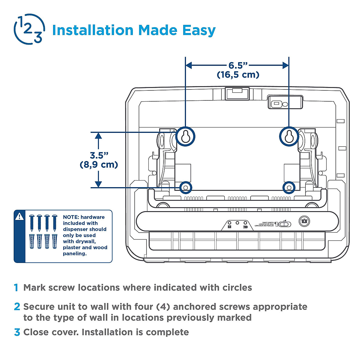 Pacific Blue Ultra 9" Mini Automatic Paper Towel Dispenser by GP PRO (Georgia-Pacific), Black, 54518, 14.1" W x 6.5" D x 11.1" H - New Version