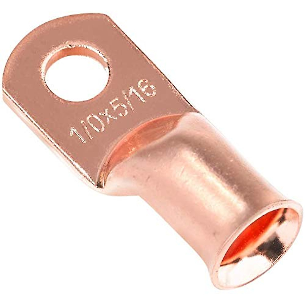 0 Guage Terminals 1/0 AWG-5/16" 10pcs Cable Lugs Battery Lugs,Heavy Duty Wire Lugs,Ring Terminals,Battery Cable Ends,Battery Terminal Connectors with 3:1 Heat Shrink Tubing