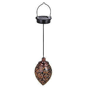 Hanging Solar Lights, Tomshine Solar Lantern LED Moroccan Garden Lights Metal Lamp Waterproof for Outdoor, Patio, Porch Hanging Decor