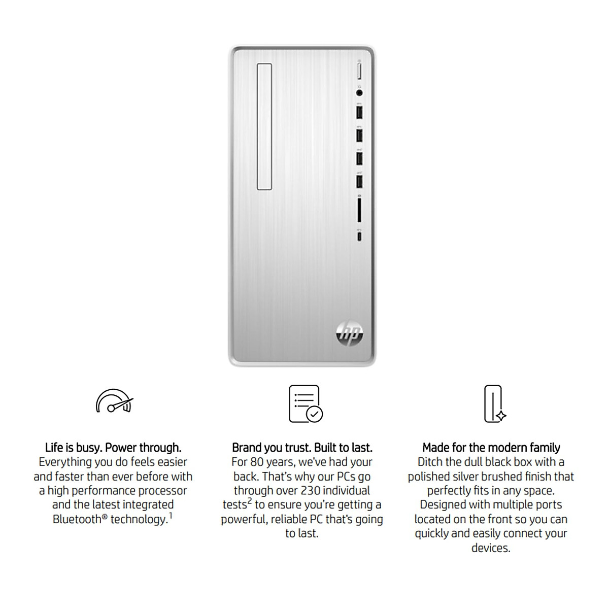 HP Pavilion Tower Desktop, AMD Ryzen 5 5600G, 32GB DDR4 RAM, 1TB PCIe SSD, SD Card Reader, VGA, HDMI, Wi-Fi 6, Wired KB & Mouse, Windows 11 Home