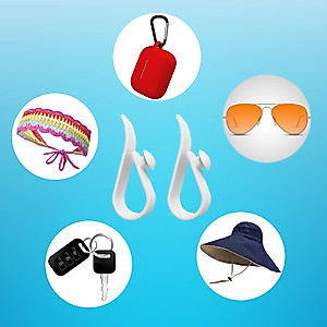 FEICUIBEXI Hooks Accessories for Bogg Bags, Insert Charm Cup Holder Connector Key Holder Hat Hanger, 2pcs White