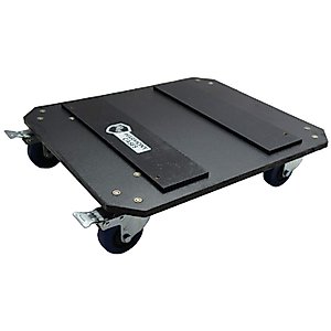 Harmony Audio Case HCWAD Dolly Road Gear Transport Plate with 3.5" Wheels & Brakes