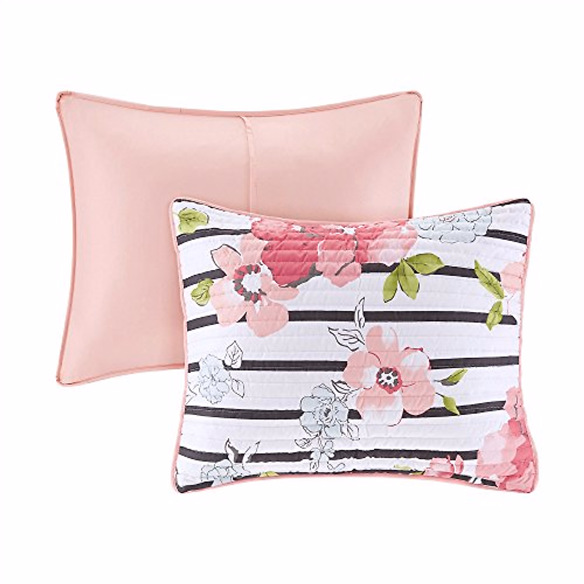 Comfort Spaces Quilt Set Novelty Design All Season Lightweight Coverlet Bedding Bedspread Kids, Teens Girls Bedroom Decor, Zoe Flower Pink, Twin/Twin XL, 2 Piece