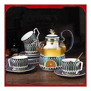 Modern Teapots Vintage English Ceramic Teapot Coffee Pot Set Cup Saucer Spoon Set Bone China Tea Cup Tea Set Teapots