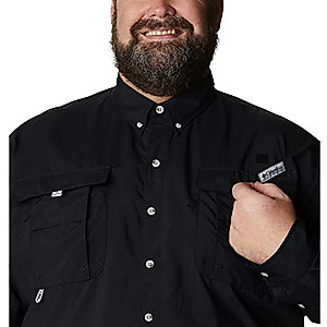 Columbia Men’s PFG Bahama™ II Long Sleeve Shirt, Black, Medium