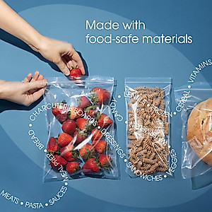 Spartan Industrial - 16” X 20” (100 Count) 2 Mil Clear Reclosable Zip Plastic Poly Bags with Resealable Lock Seal Zipper