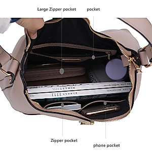 MKF Collection Hobo Bag for Women & Wristlet Wallet Set, Vegan Leather Handbag Purse Set, Shoulder bag by Mia k