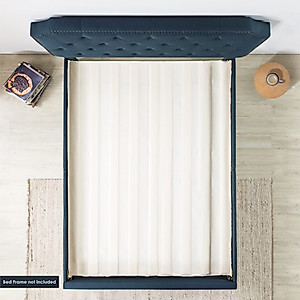 Mellow Fabric Covered Wood Slats, Bunkie Board Mattress Support, Box Spring or Bed Slat Replacement, Queen, Beige