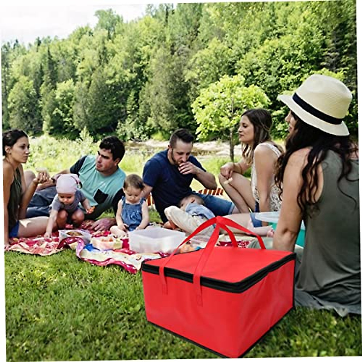 OKUMEYR 1pc Insulation Pizza Carrier Pizza Grocery Cooler Car Accessories Insulated Food Insulated Aluminum Portable Agricultural Products