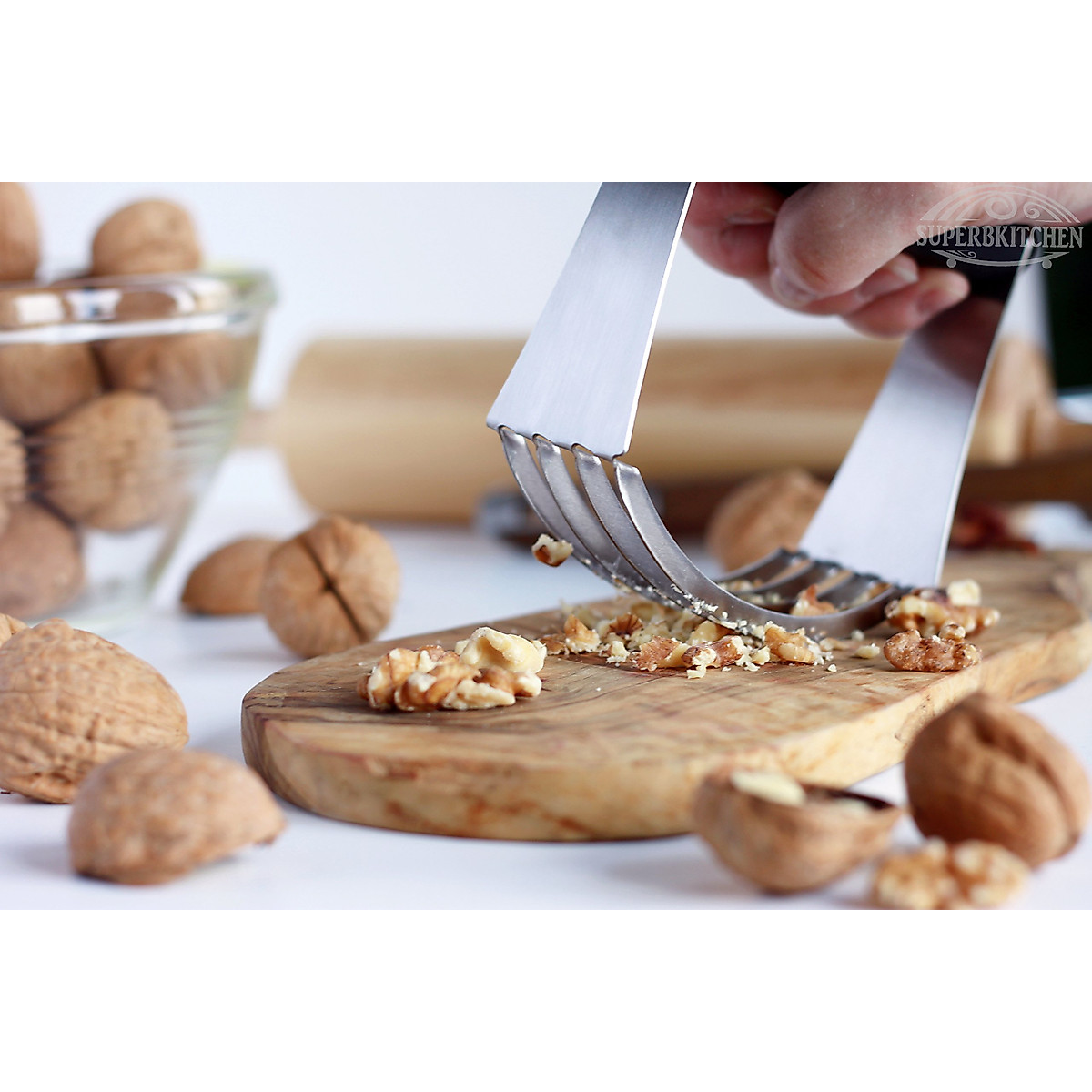 SuperbKitchen Dough Blender - Stainless Steel Professional Pastry Cutter for All Fall Baking