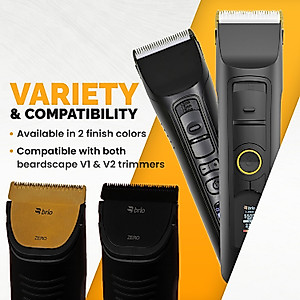Brio Zero Blade Compatible Beardscape V2 & V1 Trimmers, Cuts Extremely Close at 0.2mm, Stainless Steel Blade Perfect for Super Close Cuts, Creating Tight Lines and Cleaning up Mustaches (Black)