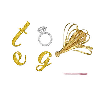 Gold Glitter Last Fling Before The Ring Banner - Bachelorette Party Decoration - Bachelorette Party Photo Props