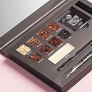 W7 Brow King Ultimate Eyebrow Kit - Shape, Define & Groom Palette - Professional Makeup Set