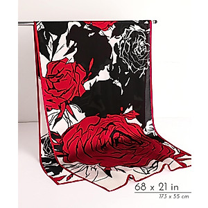 PoeticEHome 100% Mulberry Silk Long Scarf - Women's Large Oblong Shawl for Head, Neck, and Hair Wrap, with Gift Packaging