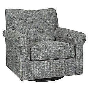 Signature Design by Ashley Renley 360-Degree Swivel Glider Nursery Accent Chair, Gray