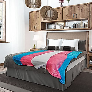 Transgender Pride Super Plush Blanket - 50x60 Soft Throw Blanket - Perfect for Cuddle Season!