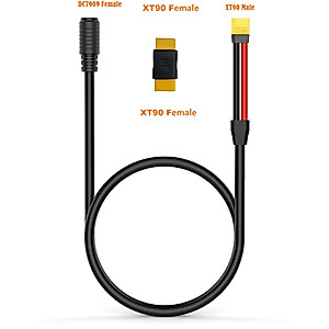DC 7909 Female to XT90 Male ConnectorsAdapter Connect Solar Panel for Lipo Battery Pack Compatible Portable Power Station AC200P AC200MAX and Solar Generator 1M/3Ft
