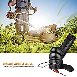 Wireless Electric Lawn Mower 2000mah Li-ion Battery Adjustable Cordless Grass Trimmer Garden Pruning Tools - Lawn Mower - - (Style: B, Color: Black)
