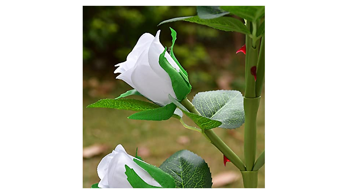 Outdoor Solar Rose Lights - Color Changing Garden Stake 2 Pack