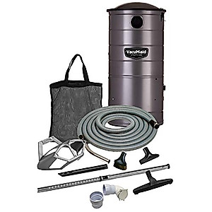 VacuMaid UV150GKP1 Extended Life Professional Wall Mounted Utility Vacuum with 50ft. Garage Kit Pro (Unit and Kit Plus 1 Inlet)