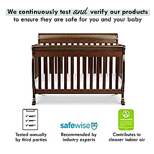 DaVinci Kalani 4-in-1 Convertible Crib in Espresso, Greenguard Gold Certified
