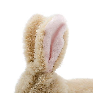 HollyHOME Plush Rabbit Easter Electronic Interactive Toy Jumping,Wiggle Ears,Mouth Moving Bunny Toy 7 Inches Tan Gifts for Kids